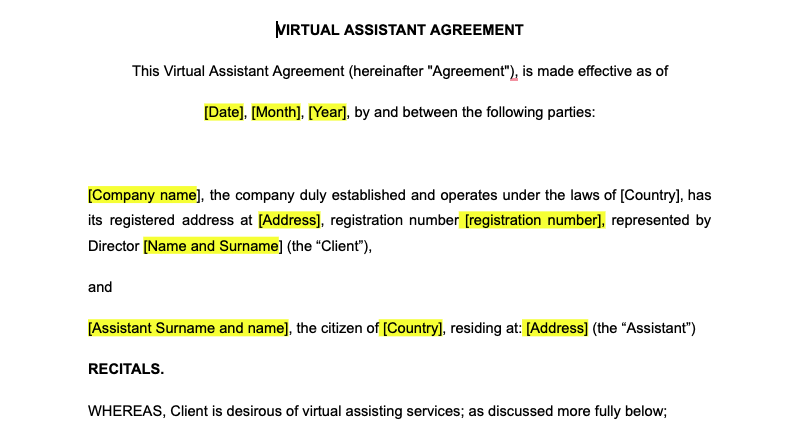Virtual Assistant Contracts: A Guide with Examples & Templates
